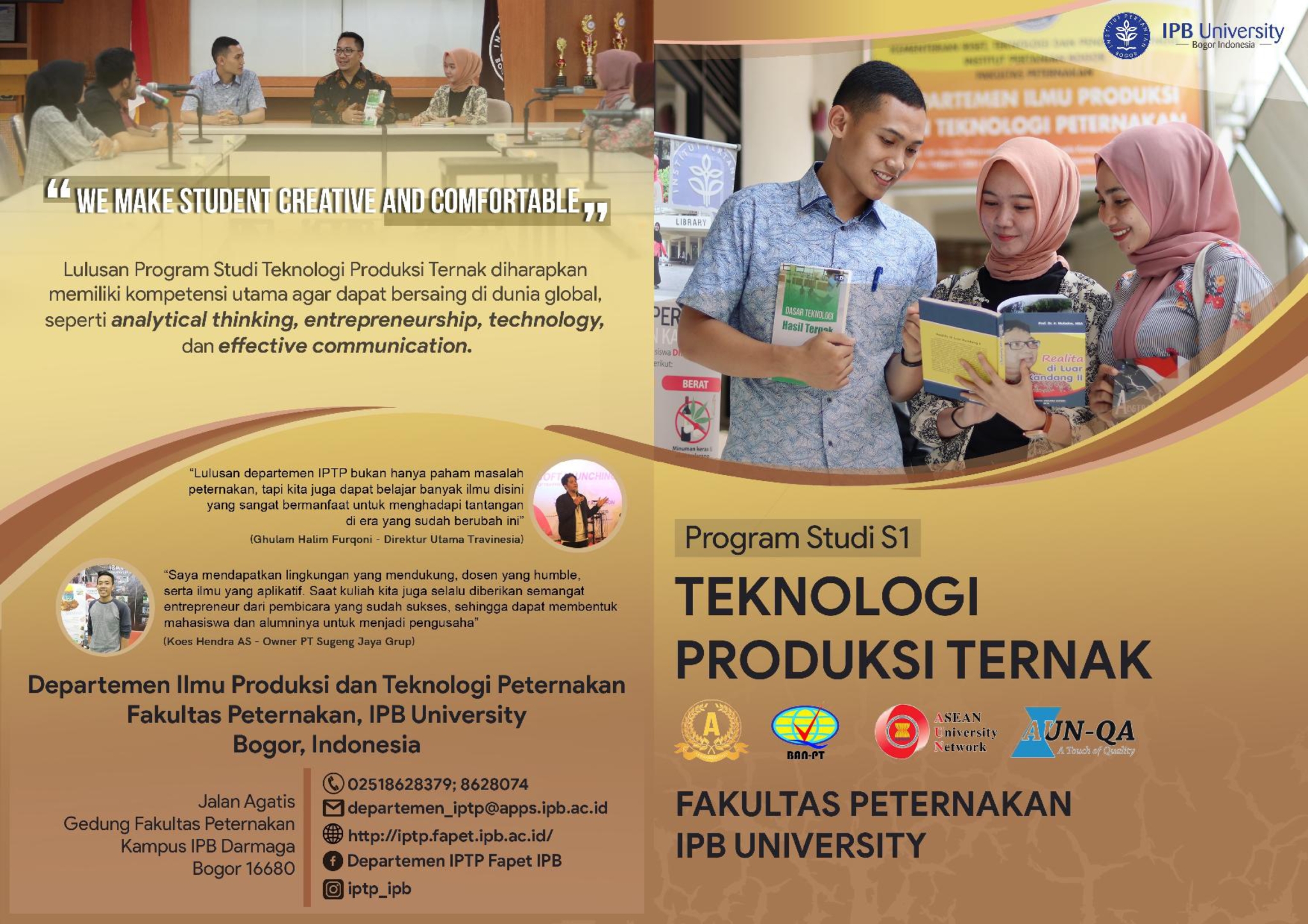 Leaflet S1 PS Teknologi Produksi Ternak (TPT) – Departemen Ilmu ...